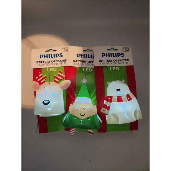 Philips | Holiday | Lot Of 3 Philips Light Up Led Battery Operated ...